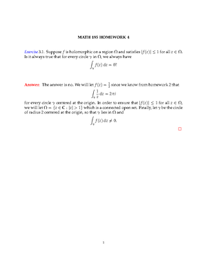 MATH 185 Homework 10: Integrals & Logarithmic Function Properties - Studocu