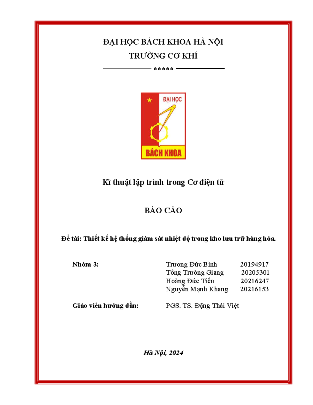 Bìa BTL - sdsdsd - dien tu viễn thông - ĐẠI HỌC BÁCH KHOA HÀ NỘI TRƯỜNG ...