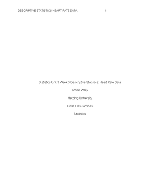 Statistics Assignment 2 AWhisman - Using Graphs to Describe Data ...