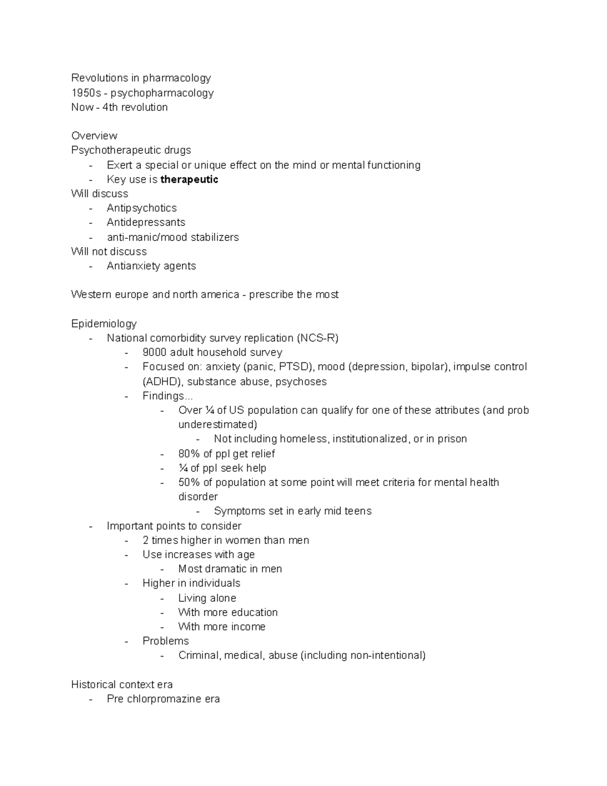 Psychotherapeutics Overview: 1950s to Present - Key Developments in ...
