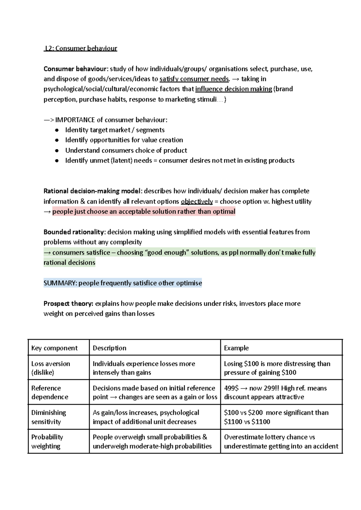 MKTG10001 - L2: Understanding Consumer Behaviour and Decision Making ...
