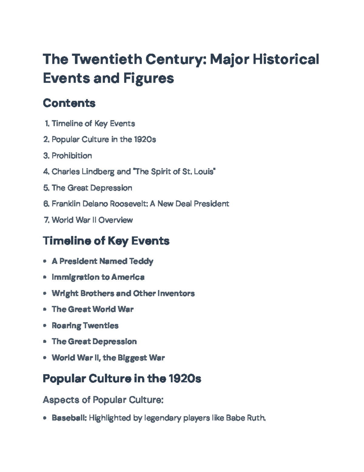 Key Historical Events of the 20th Century: Timeline and Overview - The ...