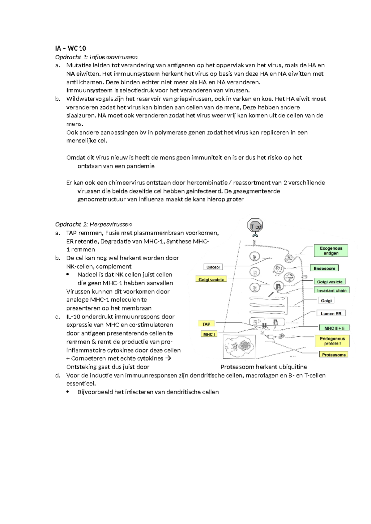 WC10 - IA Werkcollege 10: Mutaties en Immune Respons op Virussen ...