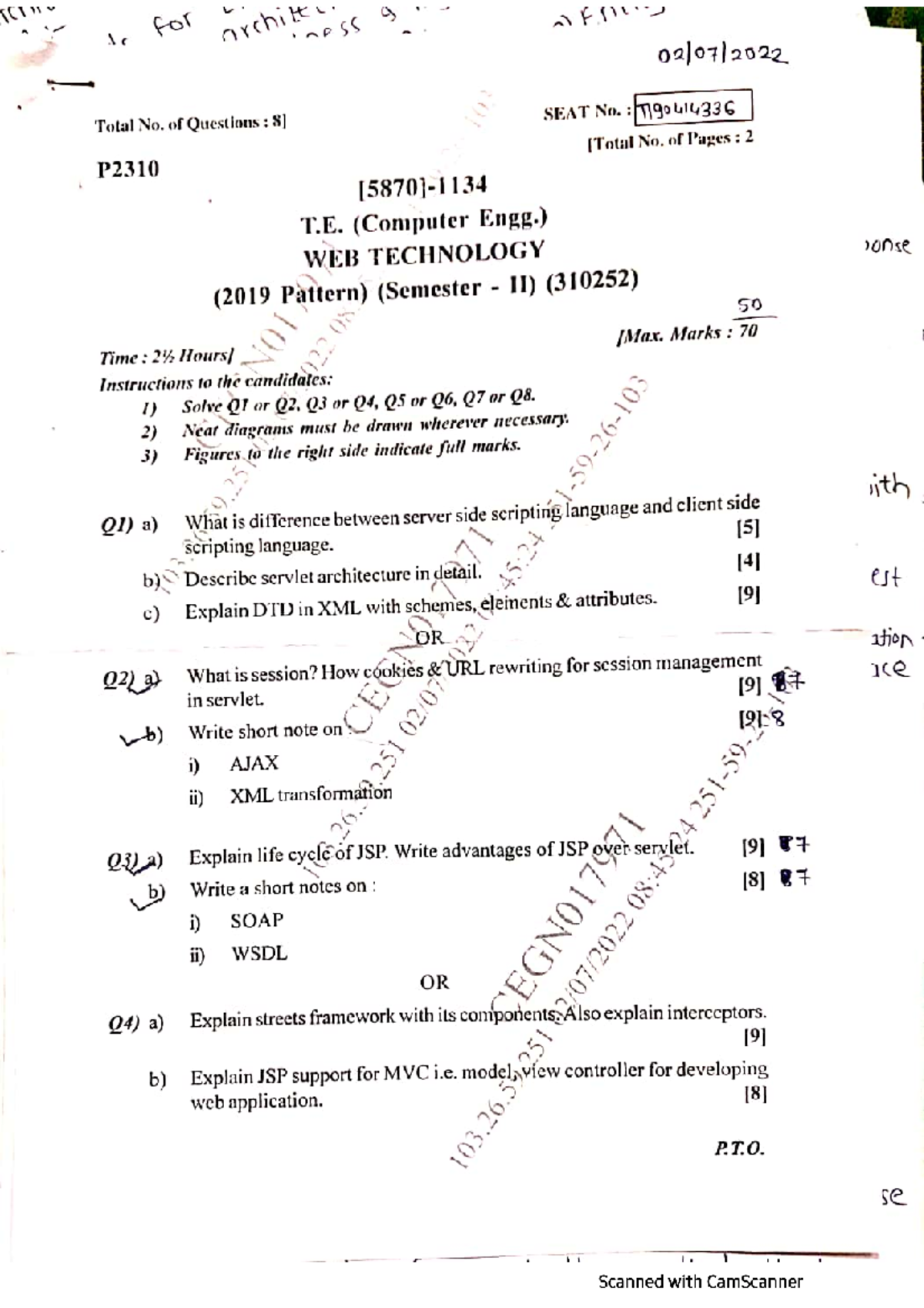 WEB TECHNOLOGY Notes (P2310 T.E. Computer Engg.) - Studocu