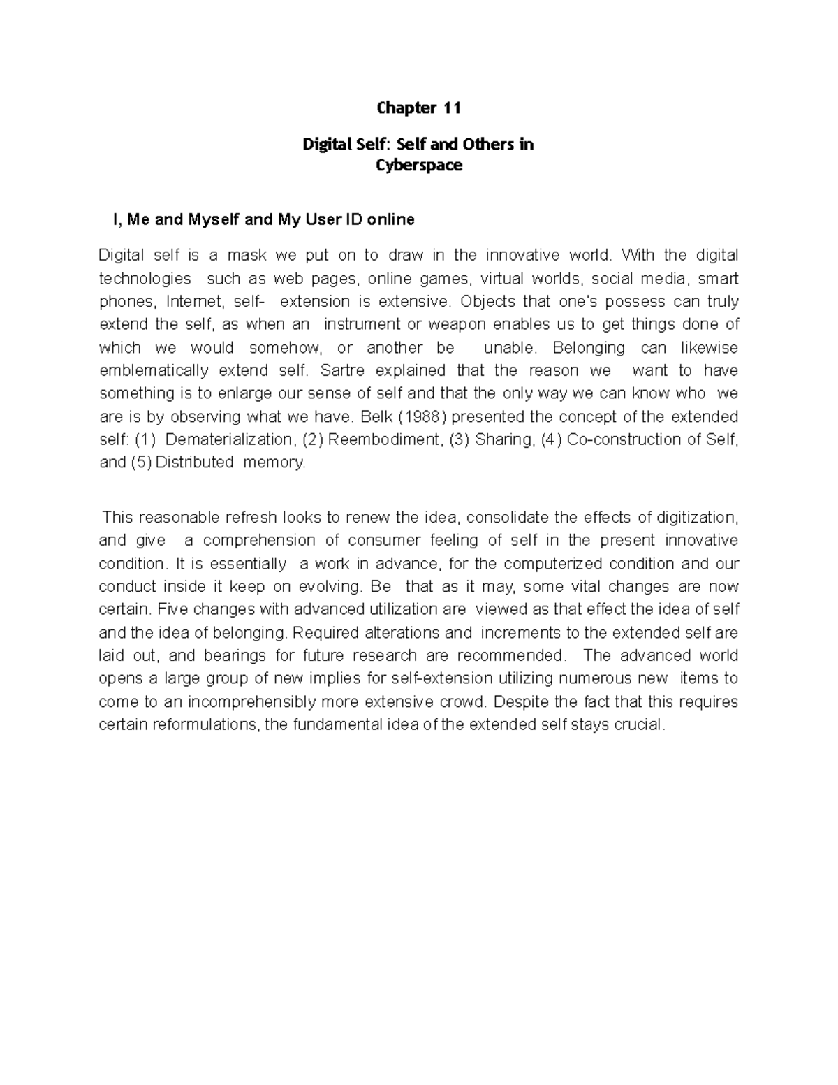 Chapter 11 Digital Self Understanding Online Identity And Belonging