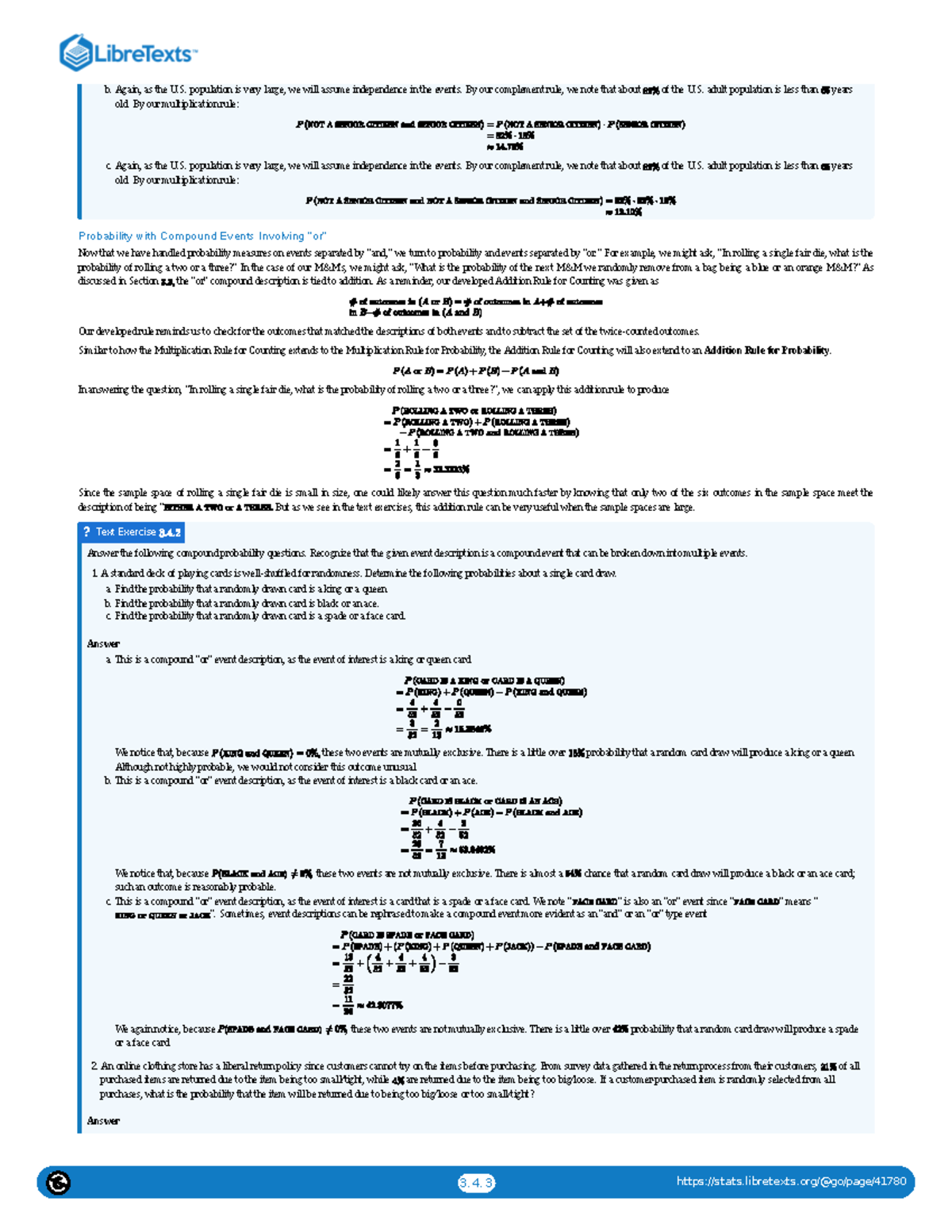 Elements of Statistics: Probability & Compound Events Analysis (STAT ...