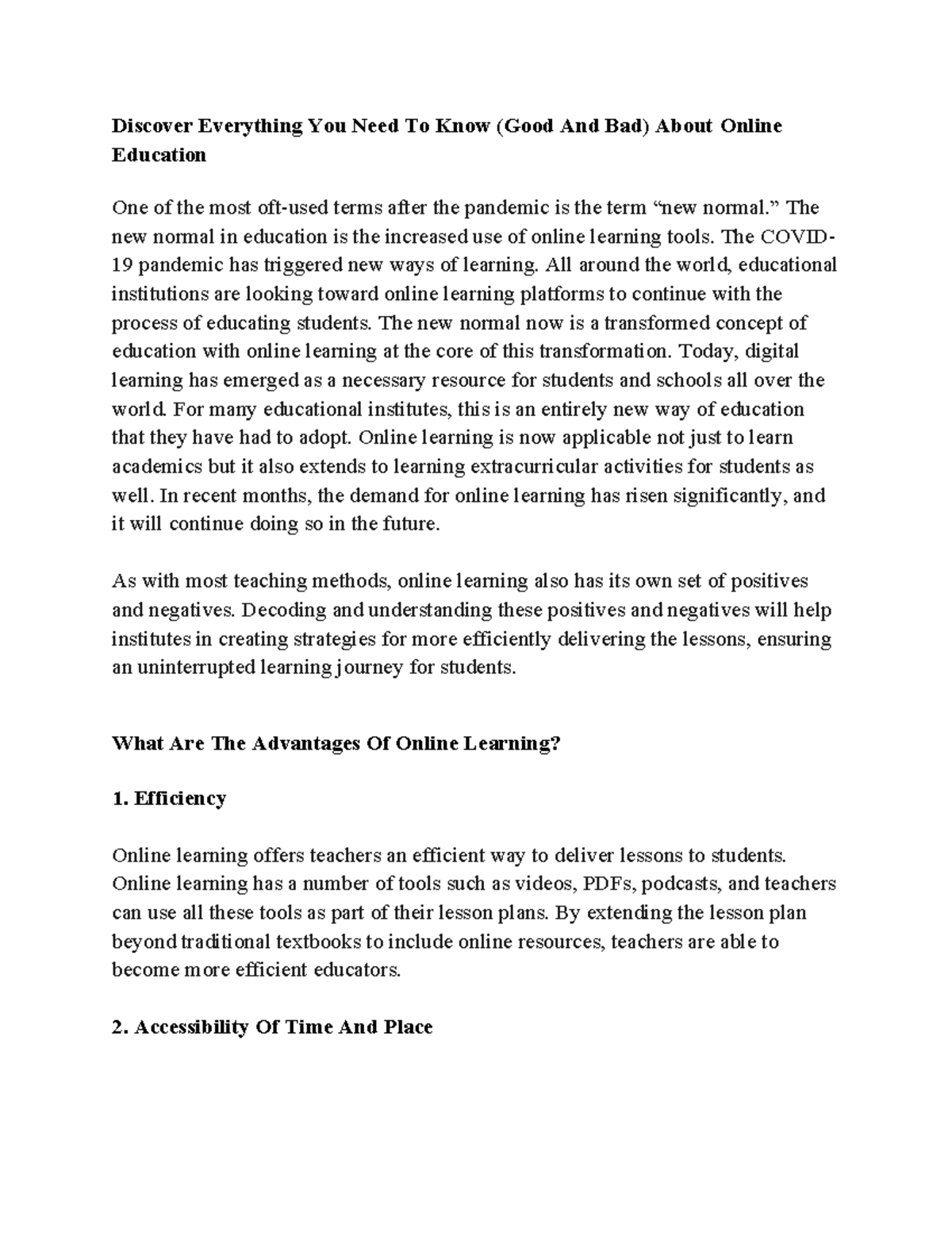 Discover Everything You Need To Know - ” The new normal in education is ...
