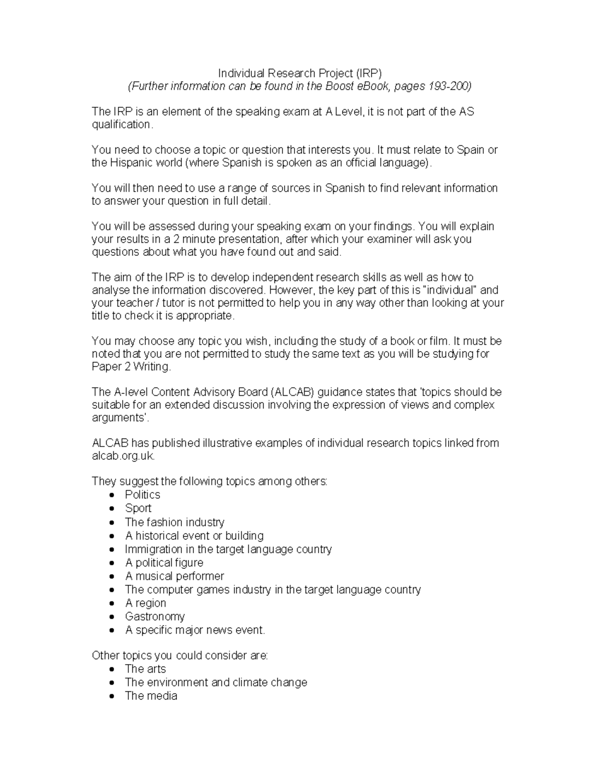 A-Level Individual Research Project (IRP) Guide & Tips for Success ...