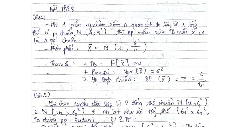 BAi TAP 8: Exercise Chapter 2 on Statistical Methods and Distributions ...
