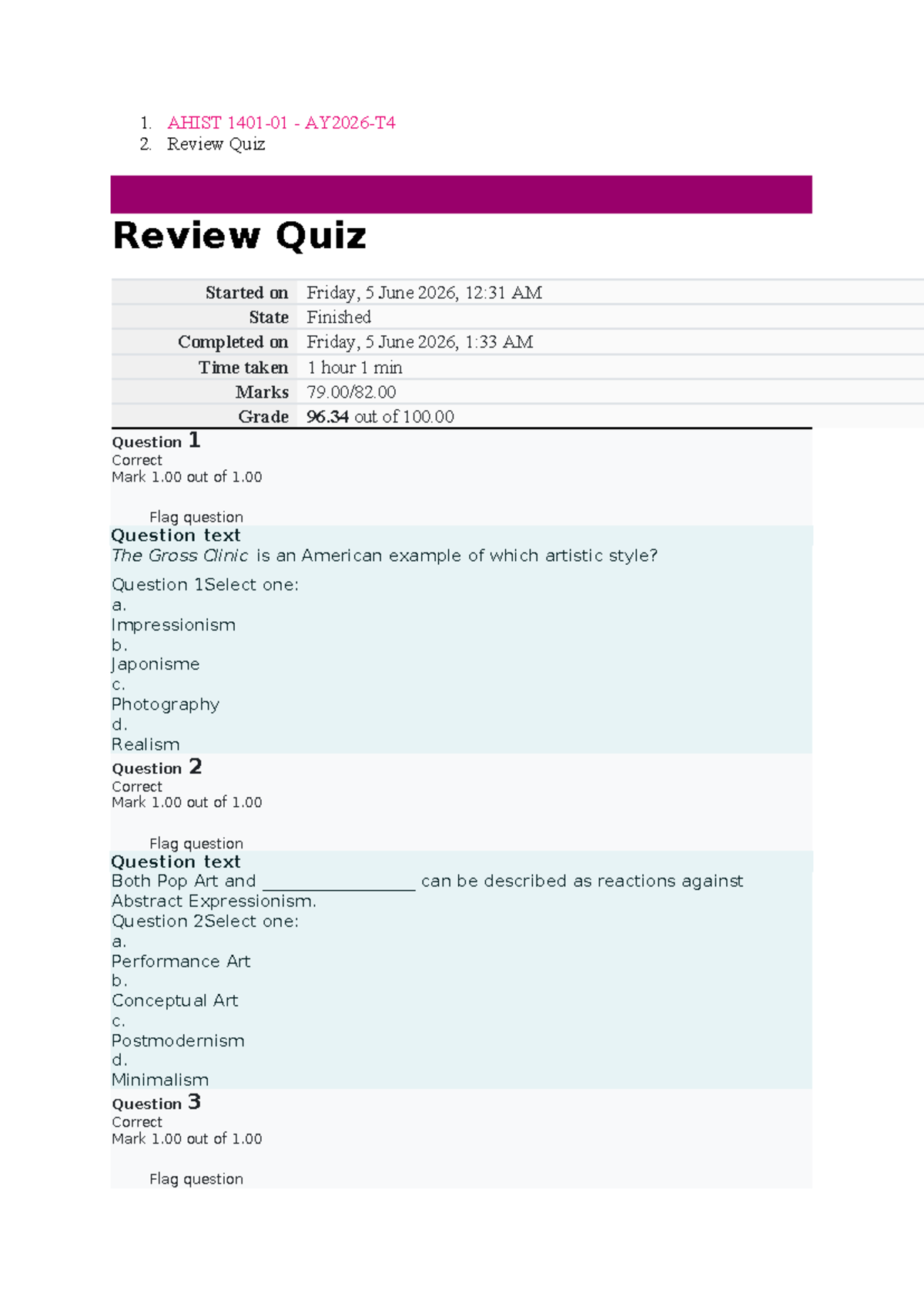 AHIST 1401 Review Quiz: Key Concepts Before Final Exam - Studocu