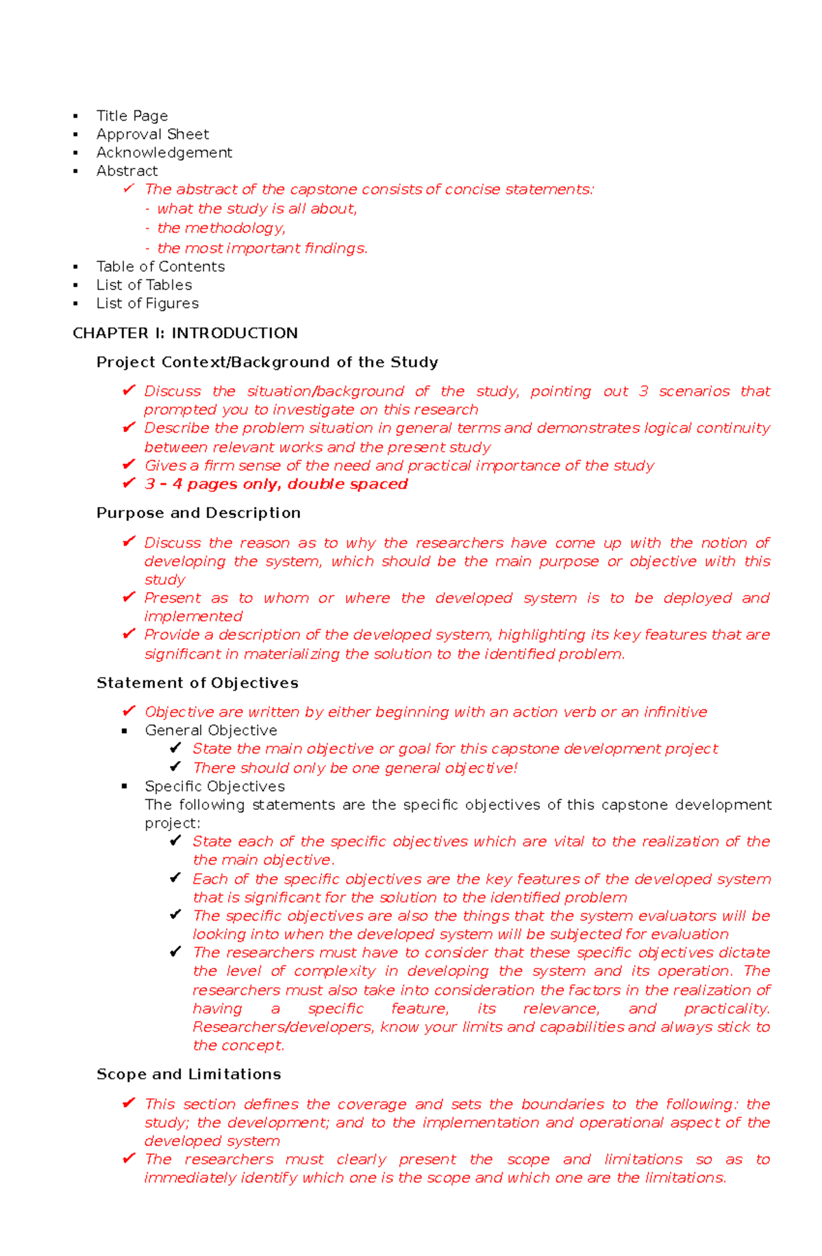 BSCpE Capstone Manuscript Outline: Structure & Guidelines - Studocu