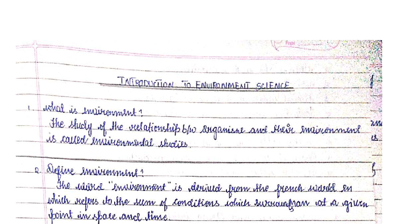 EVS 101: Comprehensive Q&A on Environmental Science Concepts - Studocu