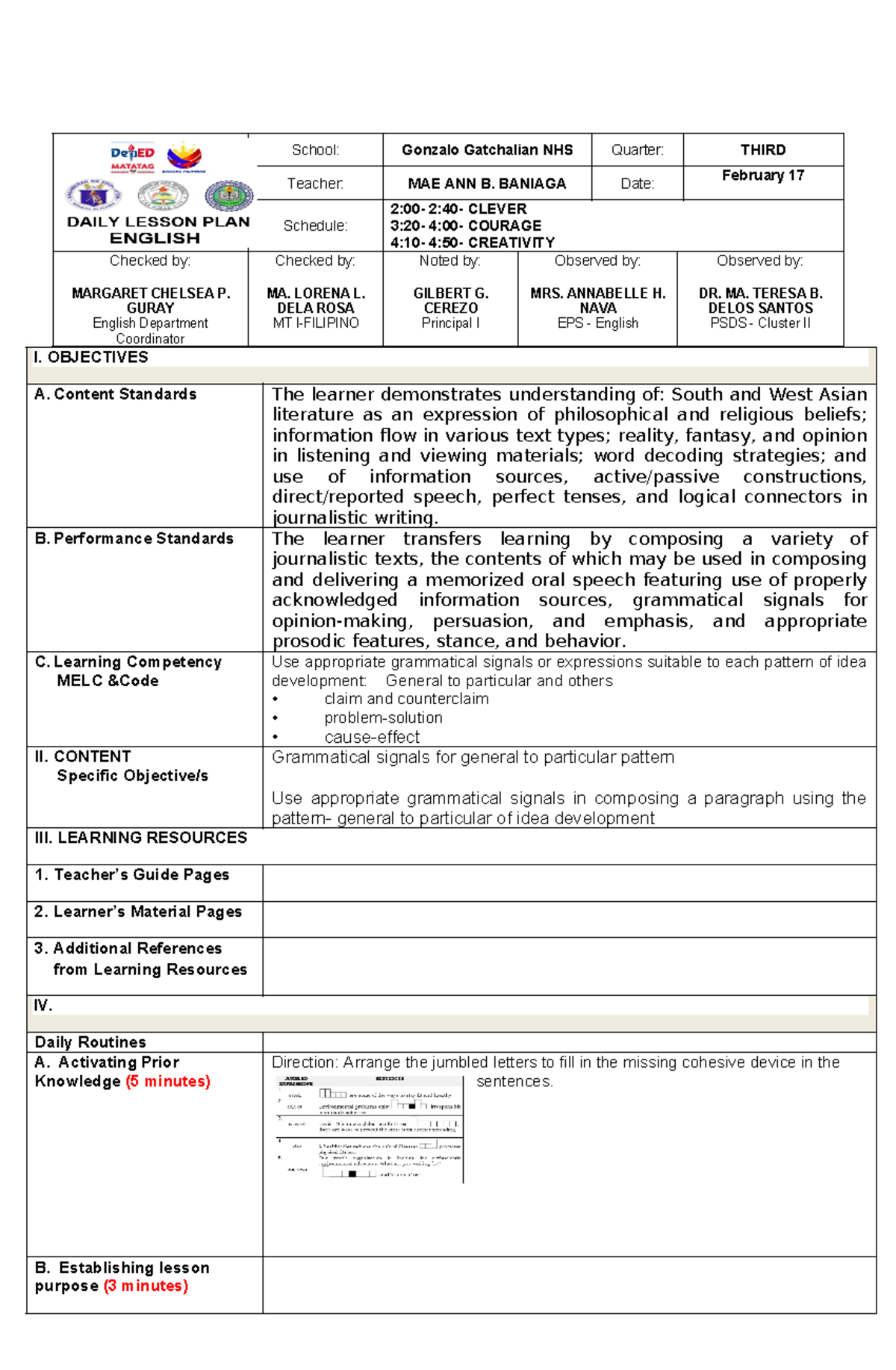 MELC Code: General to Particular Idea Development Techniques - Studocu
