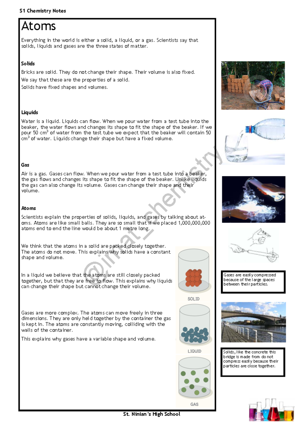 S1 Chemistry Notes: States of Matter, Atoms, and Chemical Reactions ...