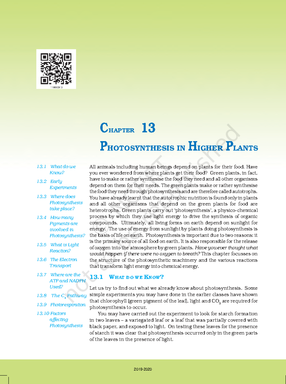 Kebo113 - Biology chapter 13: Photosynthesis in higher plants - Studocu