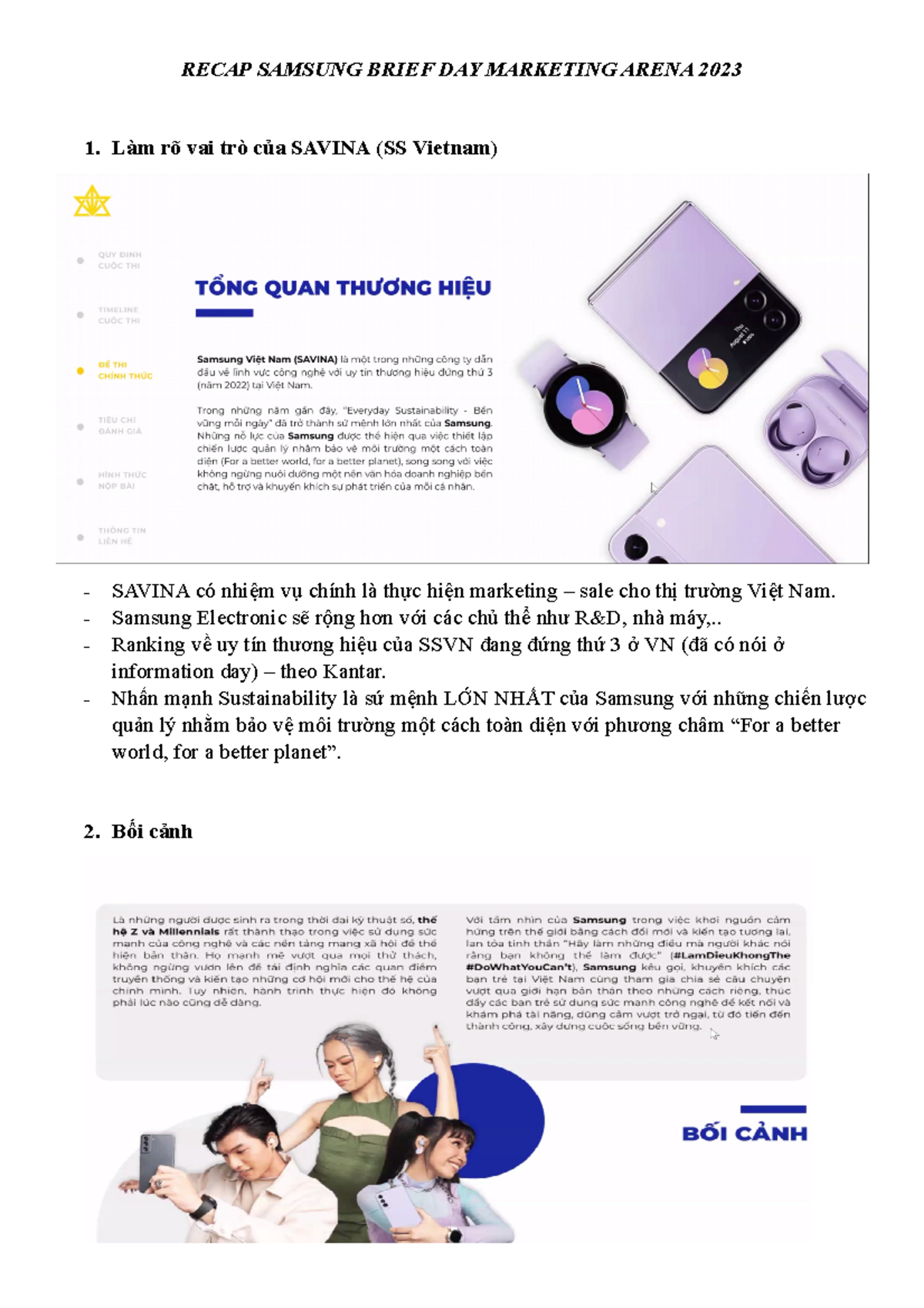 Recap Samsung Brief DAY MA23 - RECAP SAMSUNG BRIEF DAY MARKETING ARENA ...