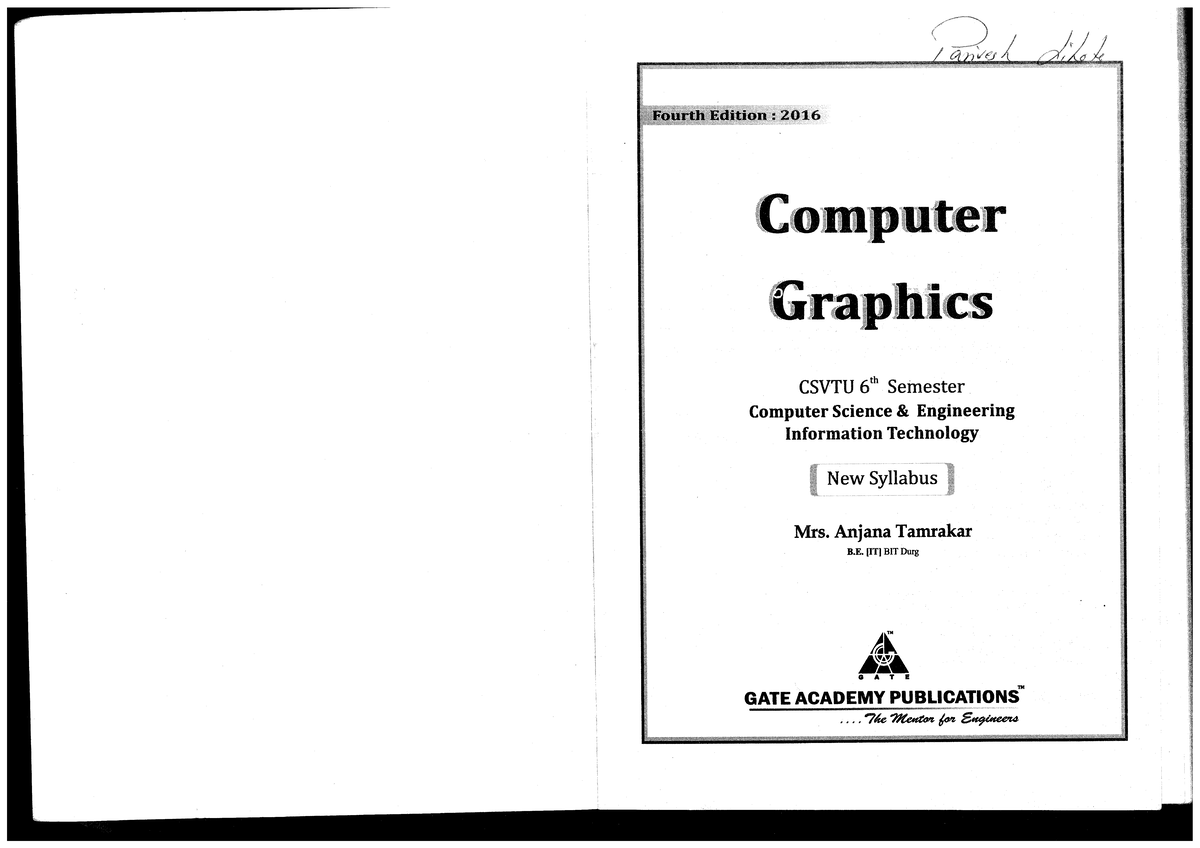Computer Graphics Overview and Concepts - 6th Sem CSE CSVTU - Studocu