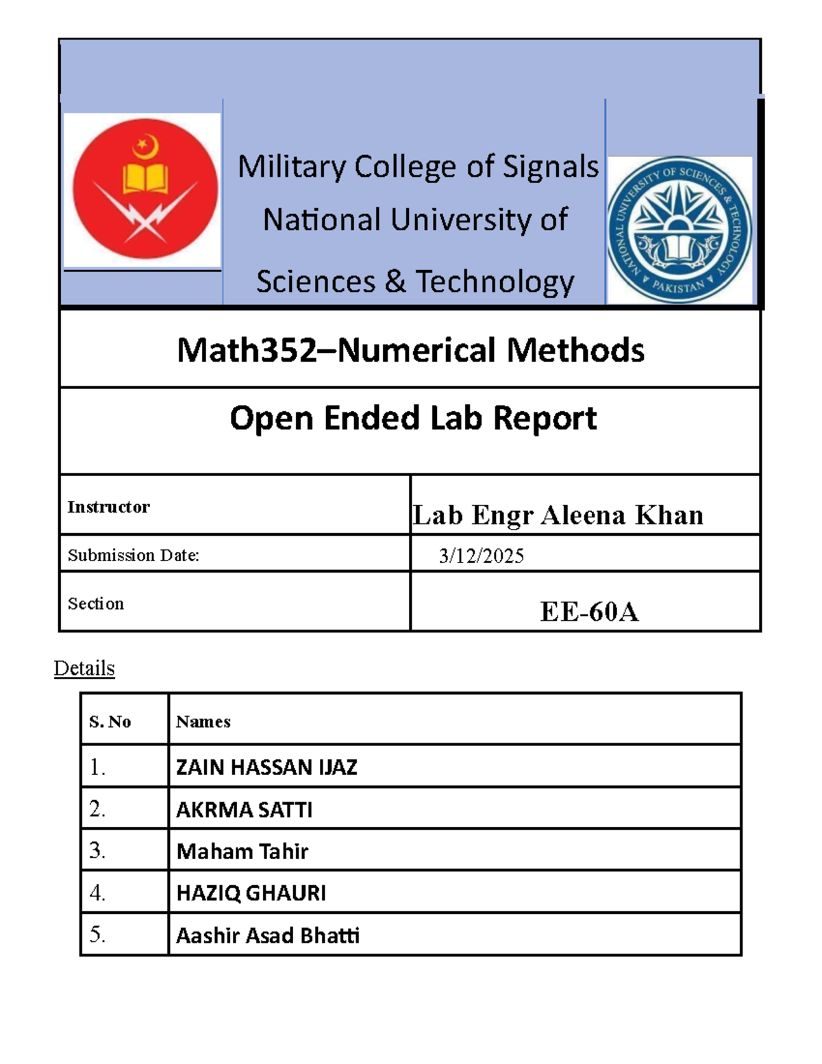 OEL Lab Report: Numerical Methods for Nonlinear Circuit Analysis - Studocu