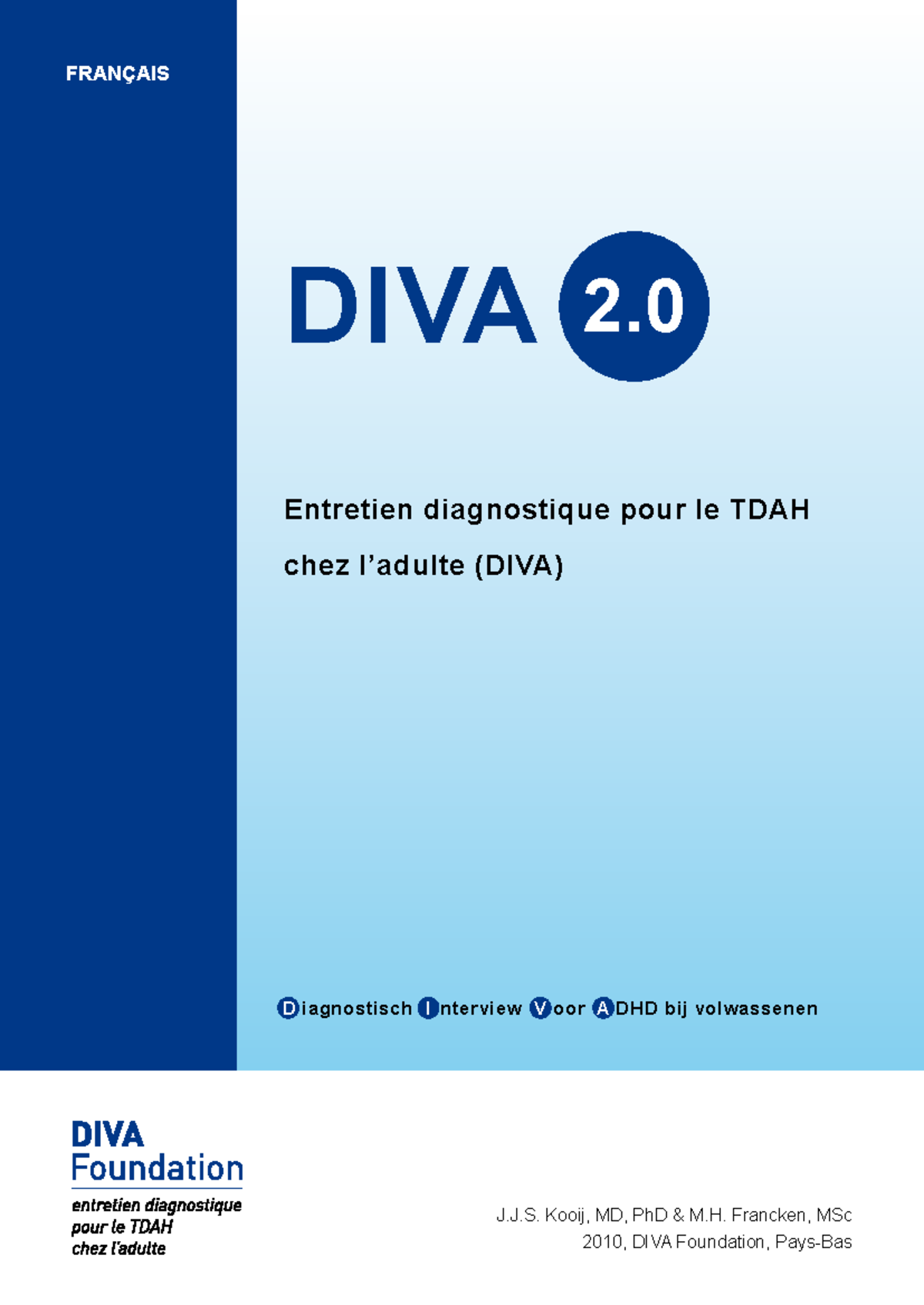 DIVA 2 Français - Questionnaire TDAH adulte: Guide complet - Studocu
