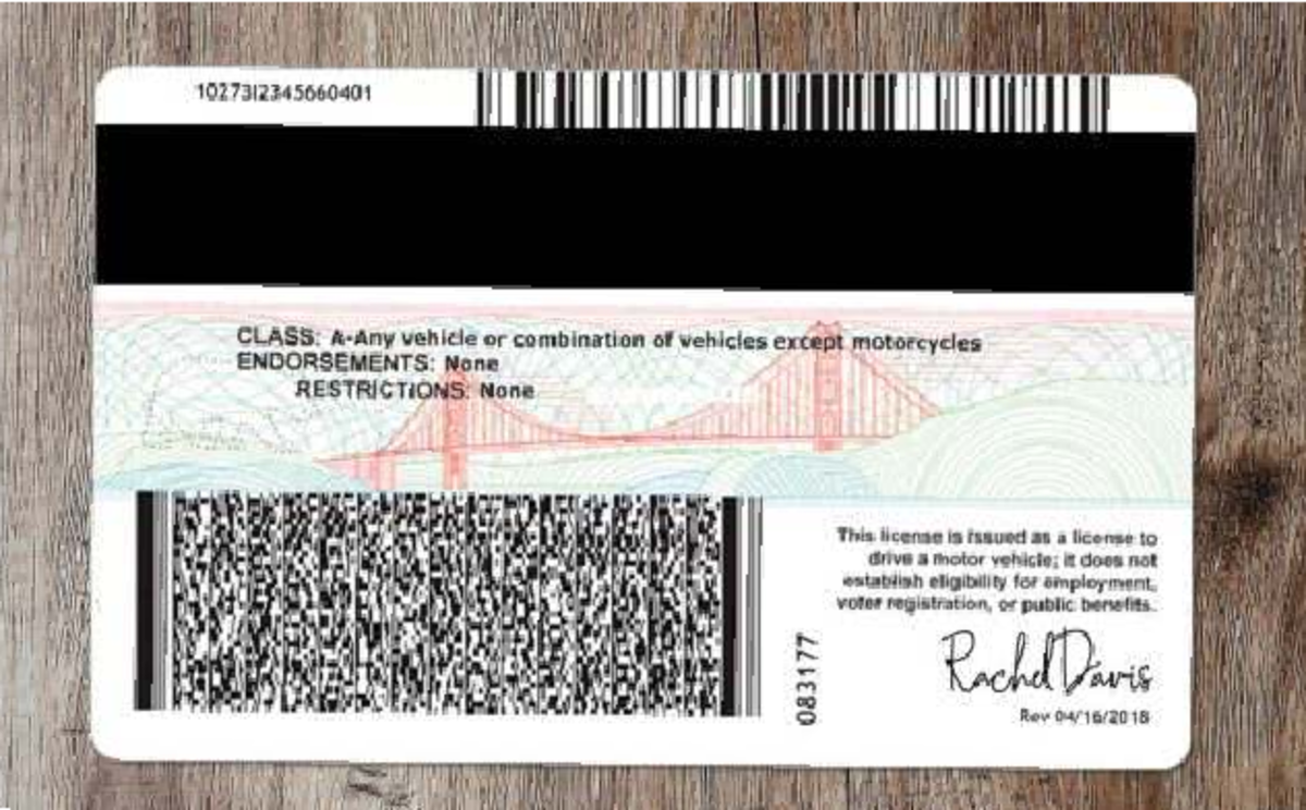 California DL (Back) - Introduction to information systems ...