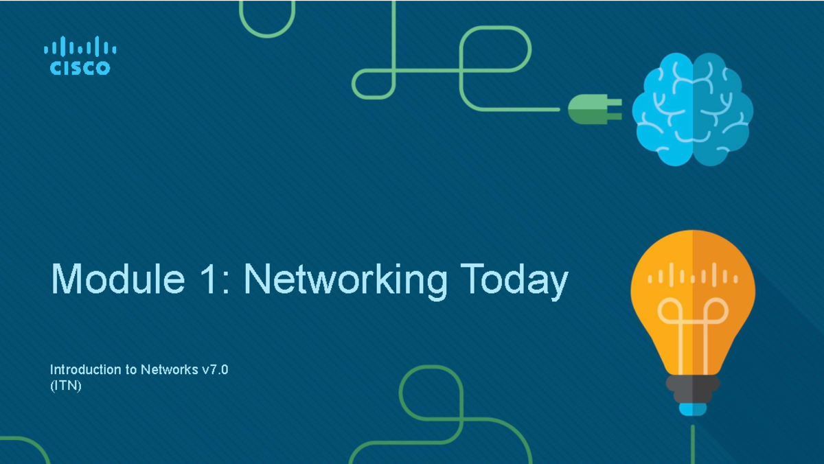 ITN Module 1: Introduction to Networking and Its Impact - Studocu