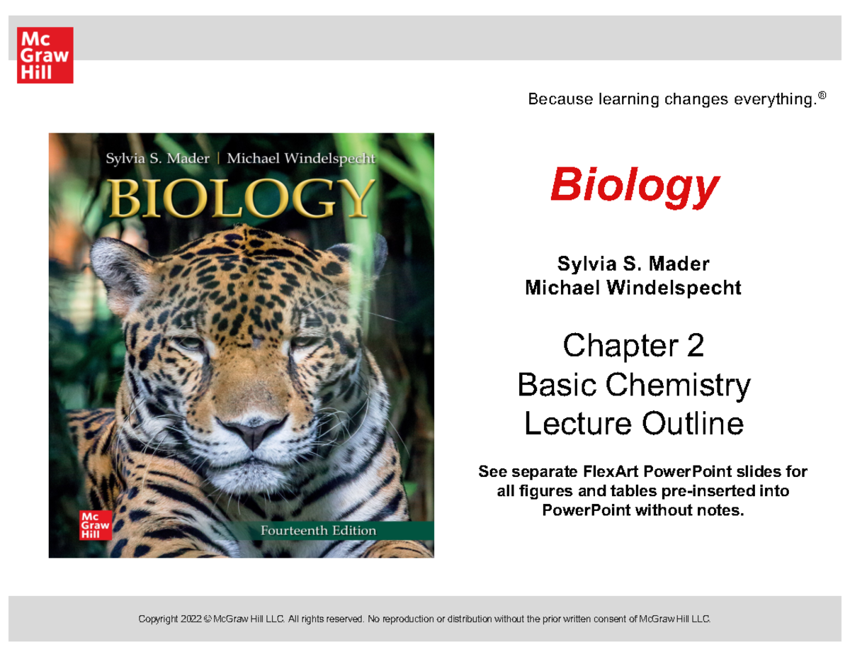 Biology 101: Basic Chemistry Concepts - Chapter 2 Overview - Studocu