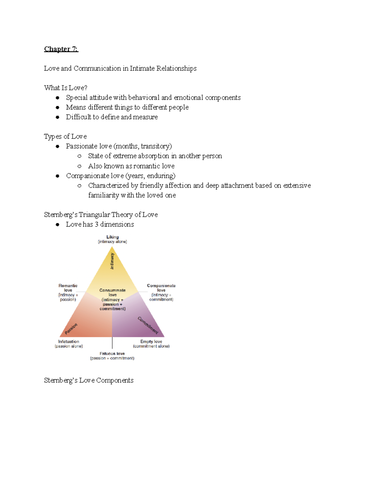 HSC4133 Chapter 7: Love, Communication & Relationship Dynamics - Studocu