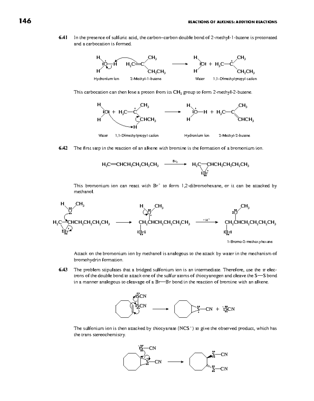 Organic Chemistry 4th Ed: Alkenes Addition Reactions (146) - Studocu