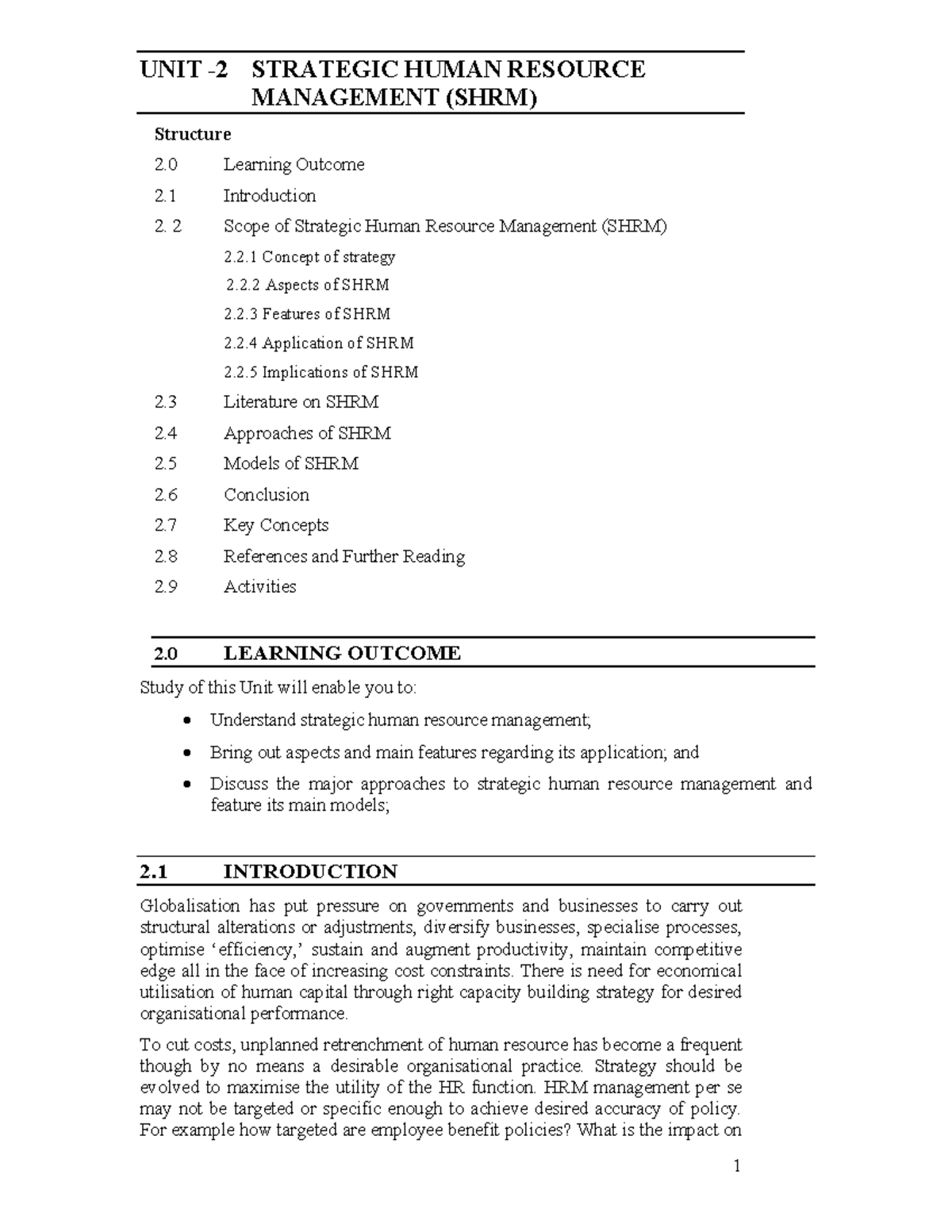 Art+2+Strategic+Human+Resource+Management+MC-311+Study+Notes - Studocu