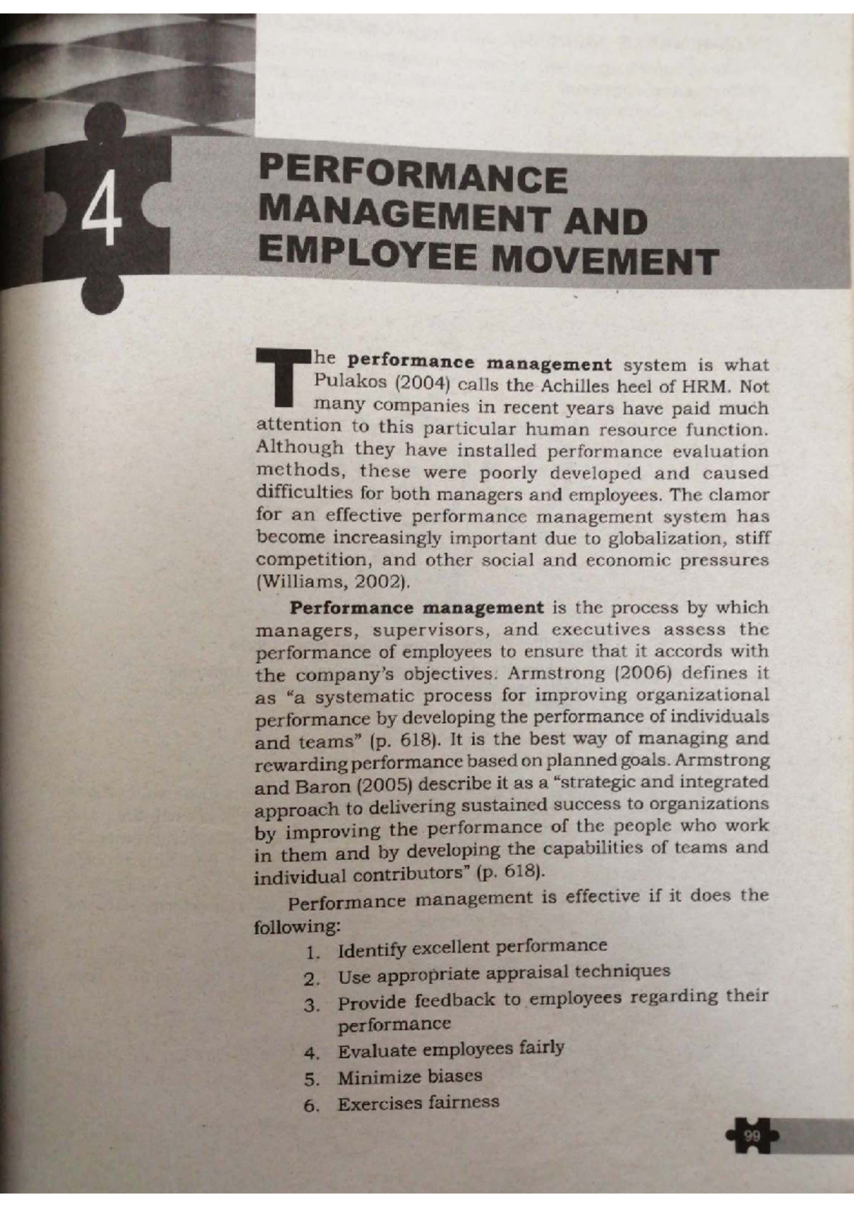 HRM 4: Performance Management and Employee Movement Insights - Studocu
