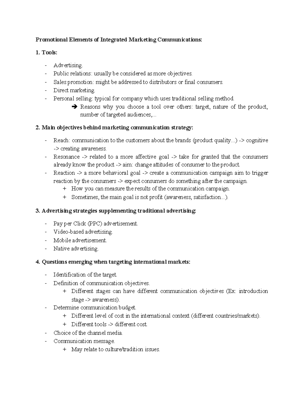 IMC Strategies & Tools: Chapter 13 Insights for Final Exam - Studocu
