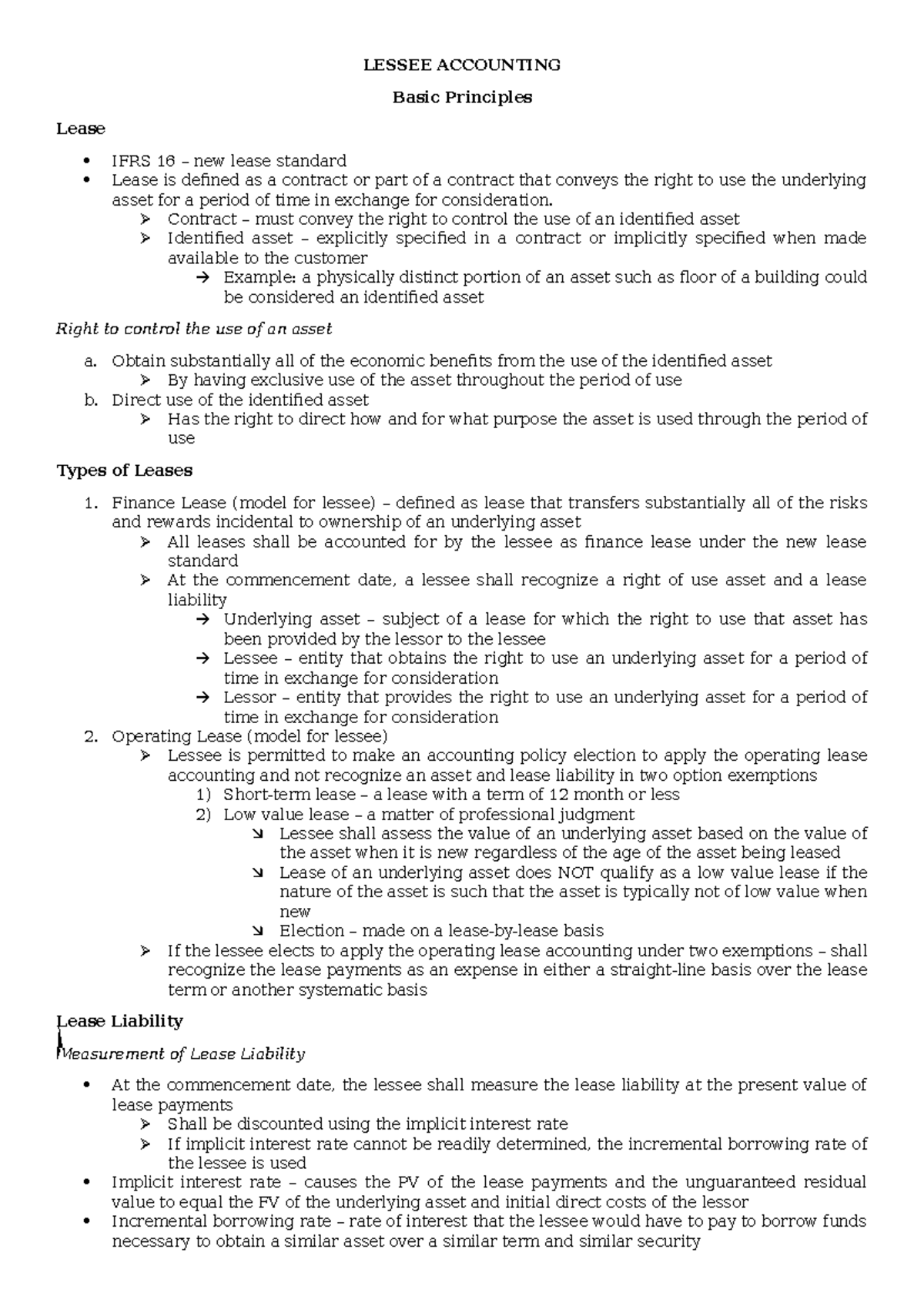 Lessee Accounting Principles Under IFRS 16: Key Insights and Guidelines ...