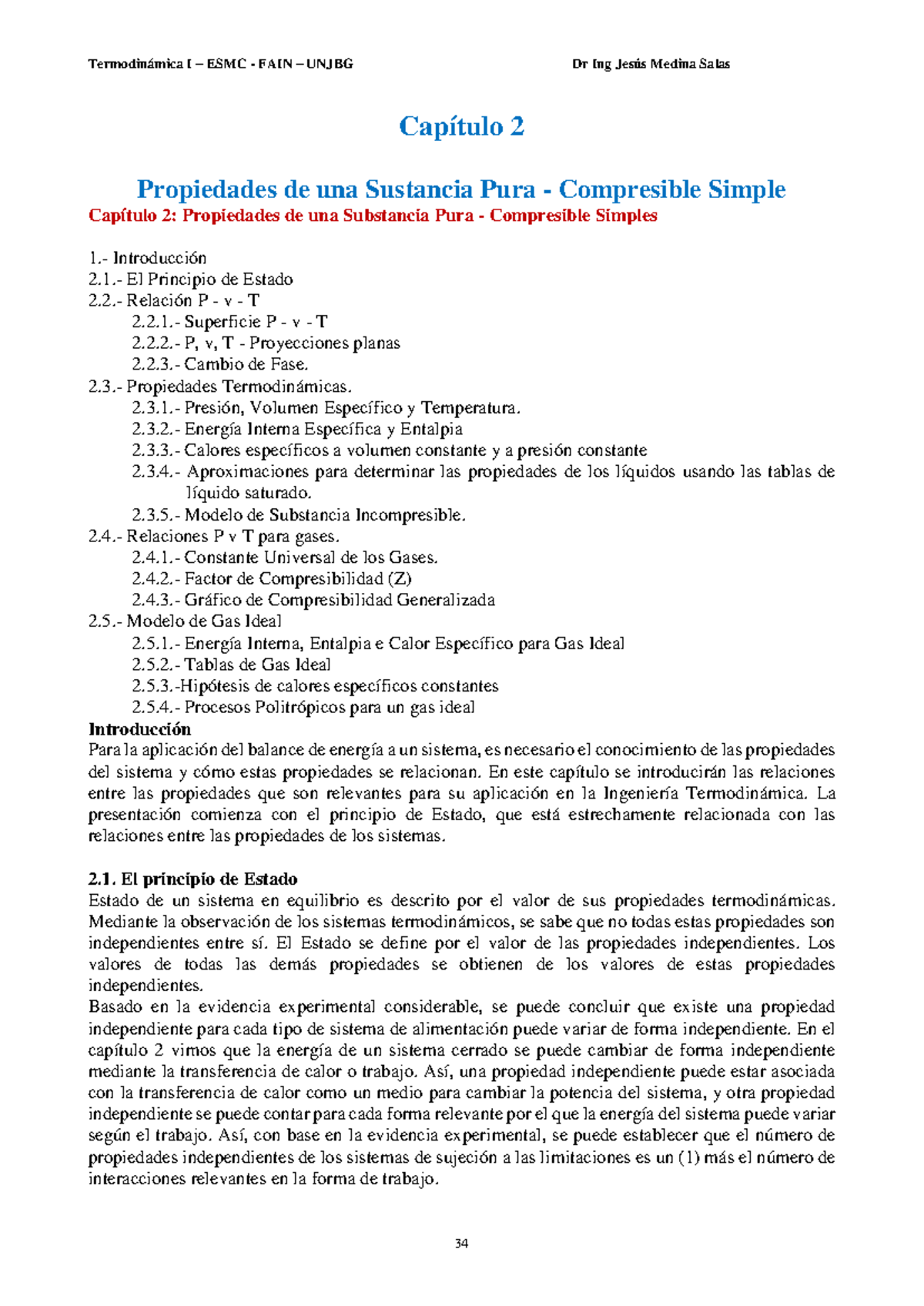 Capítulo 2: Propiedades de Sustancias Puras en Termodinámica I ESMC ...