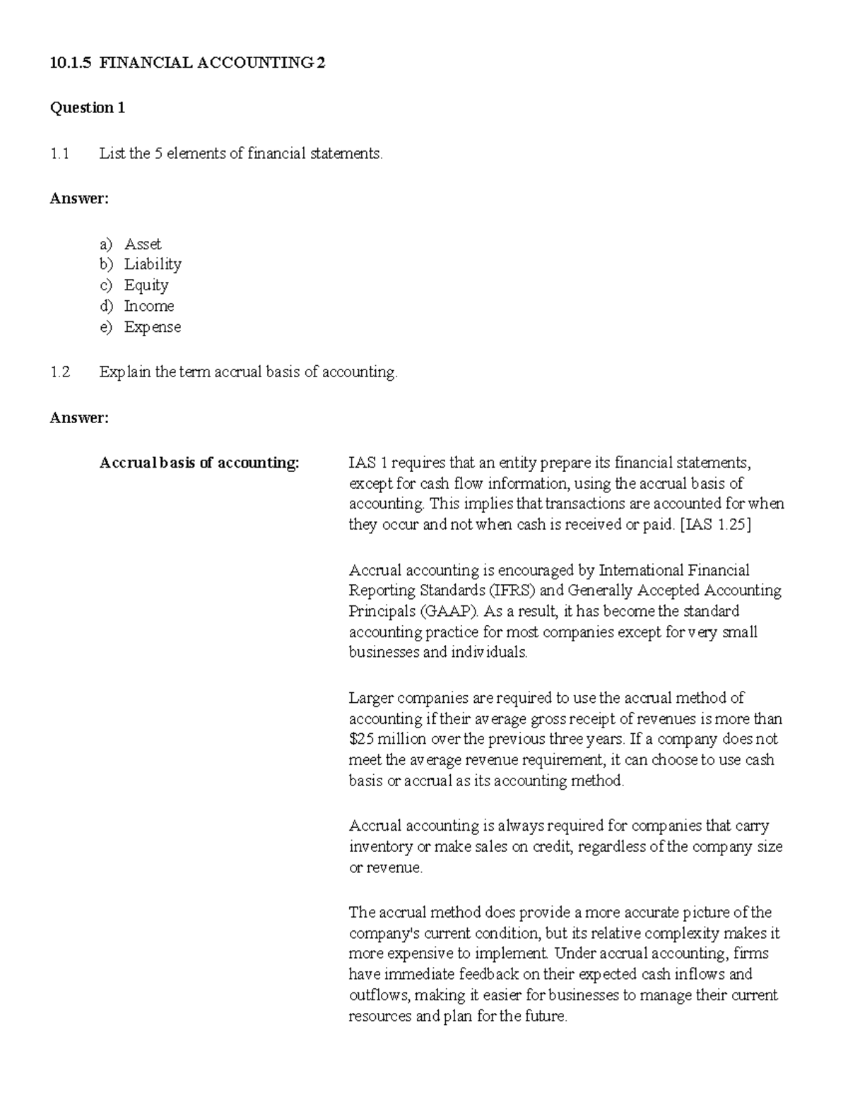 Bcomac Financial Accounting 2 - Assignment on Financial Statements ...