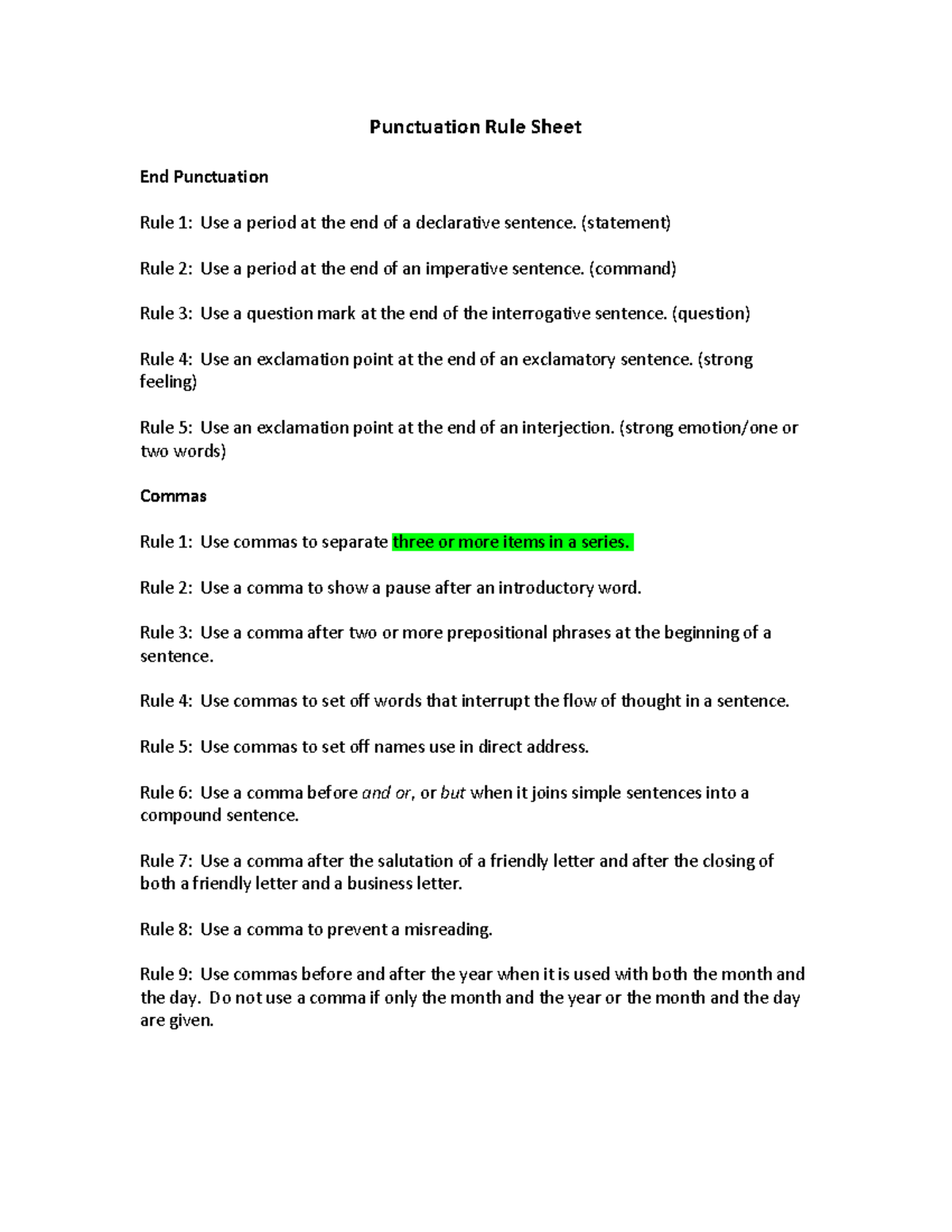 Guide for the Proper Usage of Punctuation - Computer Science Science ...