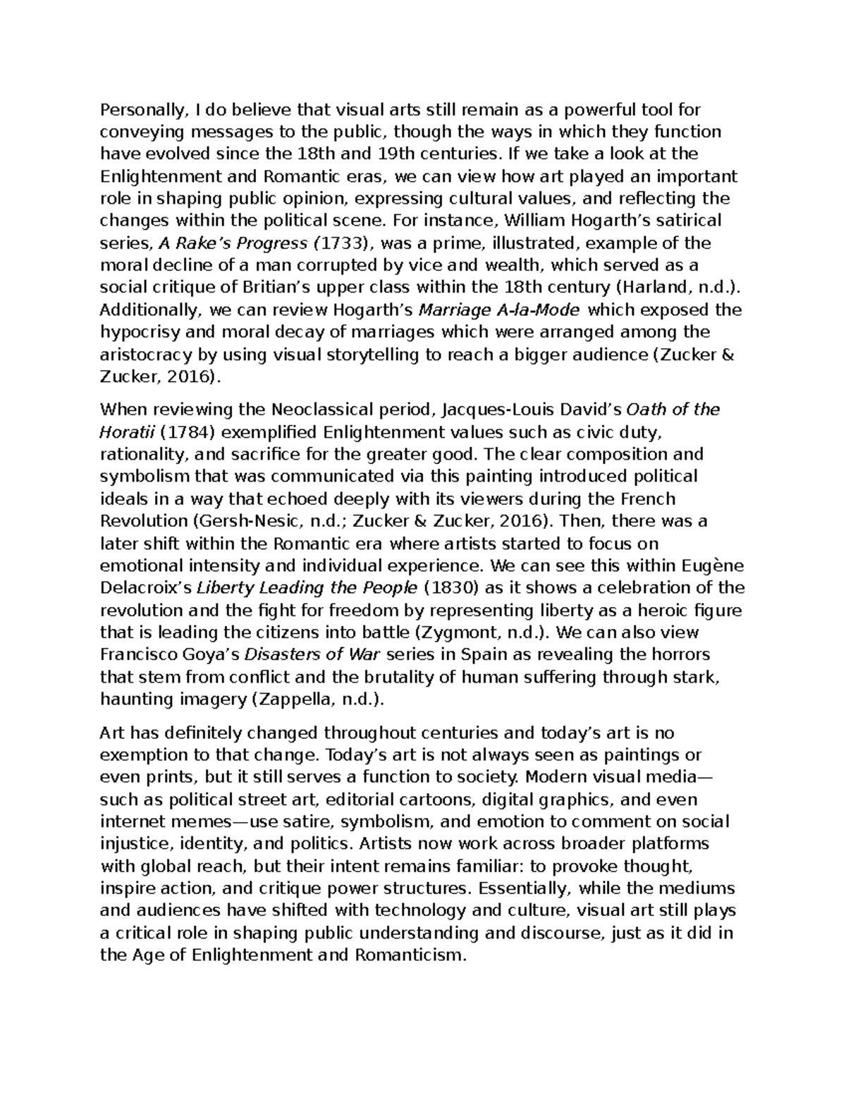 AHIST 1401 Unit 5: The Evolution of Visual Arts as Social Commentary - Studocu