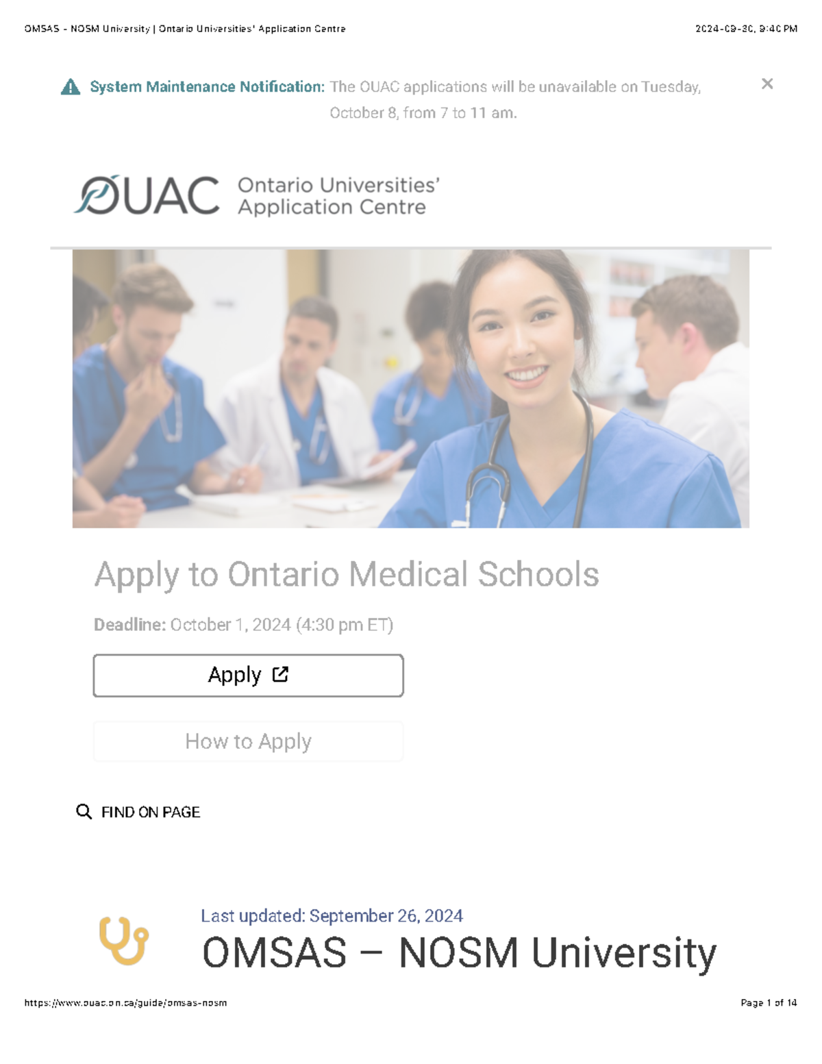 OMSAS - NOSM University Application Guide for Future Medical Students ...