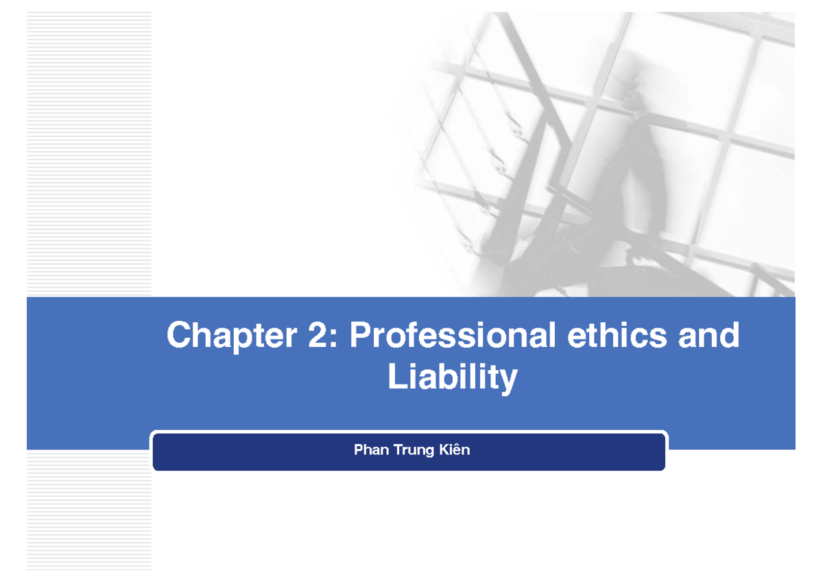C2: Professional Ethics & Liability - ACCA P7 Practice Questions - Studocu
