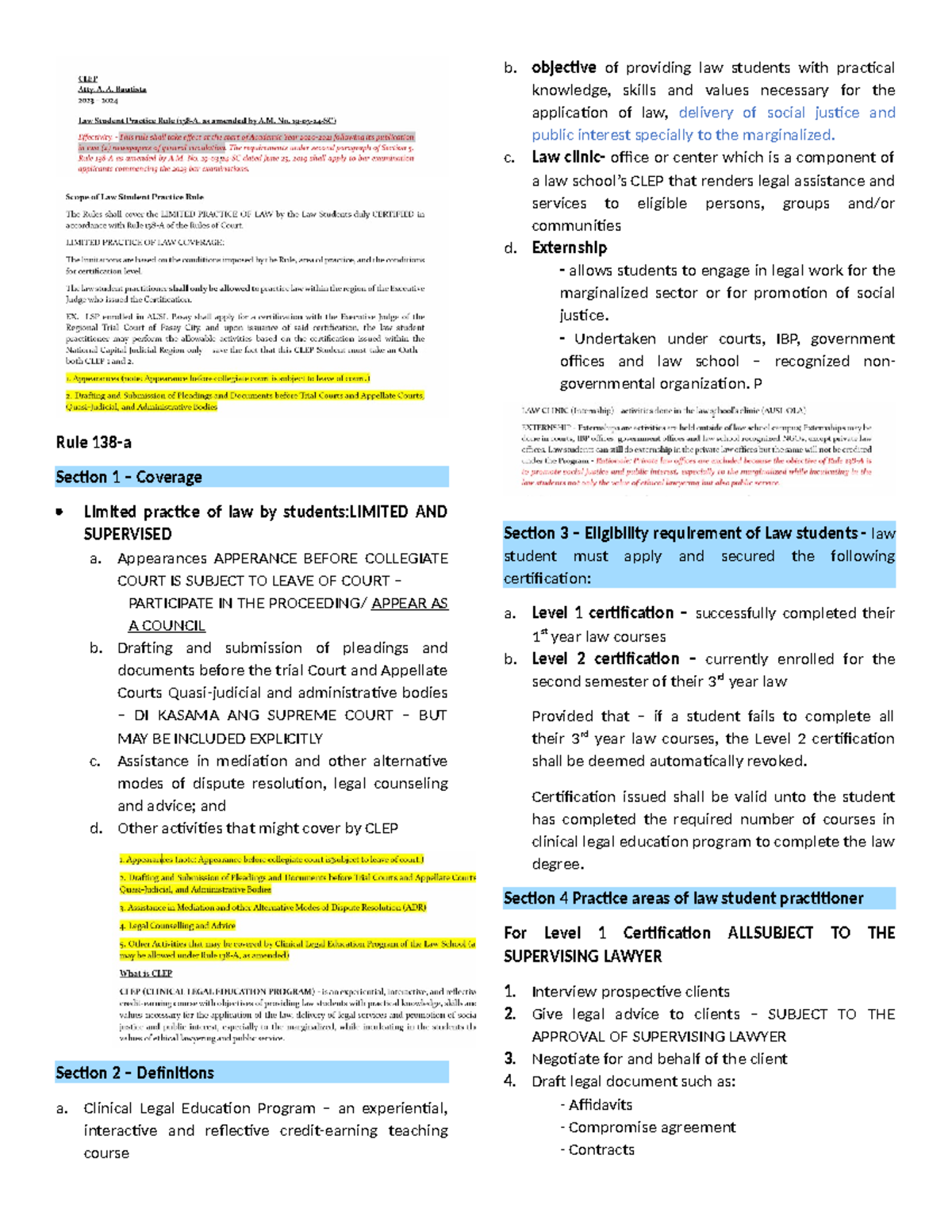 CLEP Law Student Practitioner Guidelines and Certification Overview ...