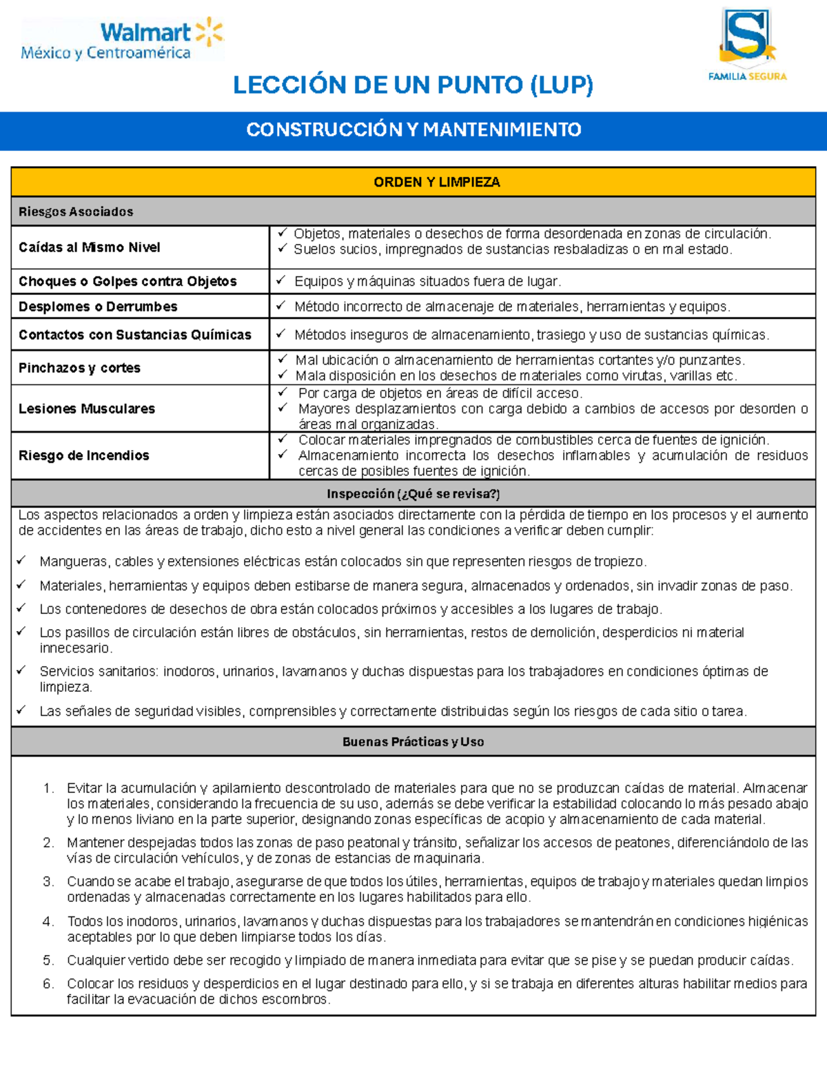 02 LUP Normas de Seguridad: Orden y Limpieza en el Trabajo - Studocu