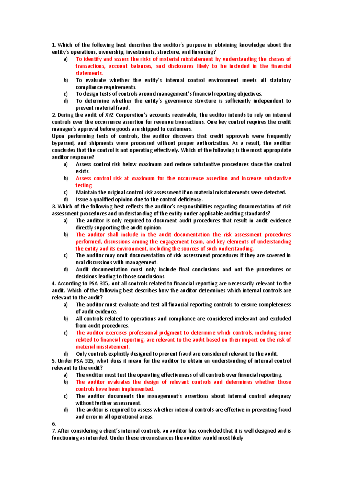 Understanding the Entity: Audit Procedures & Internal Controls (ACCT ...