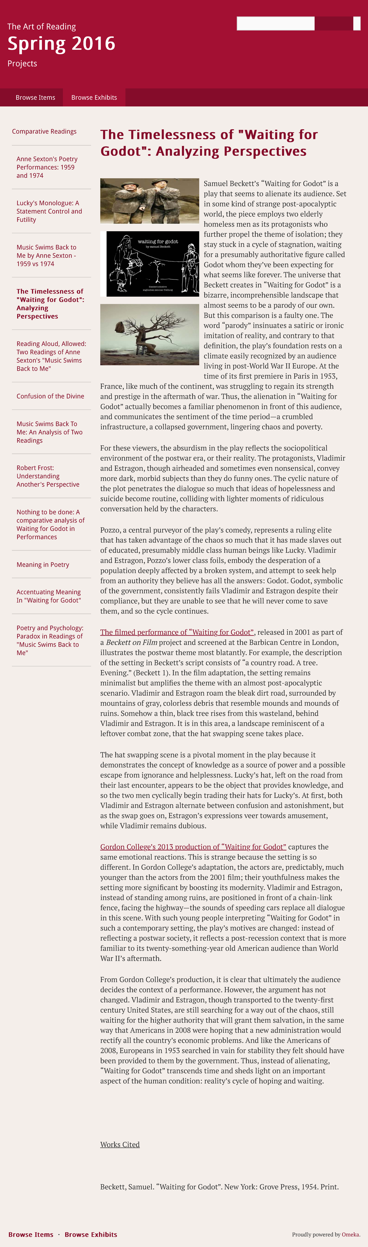 The Timelessness of Waiting for Godot: A Comparative Analysis in HUM ...