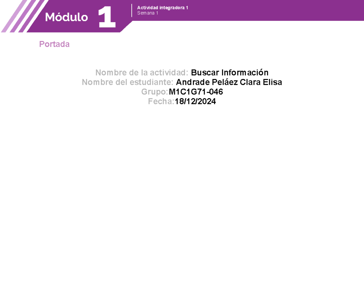 Buscar Información - Módulo 1 Actividad Integradora 1 de TIC - Studocu