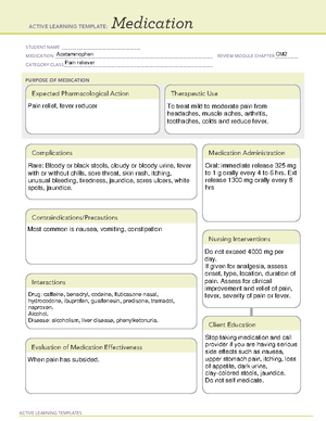 Metformin- ATI Medication - ACTIVE LEARNING TEMPLATES Medication ...