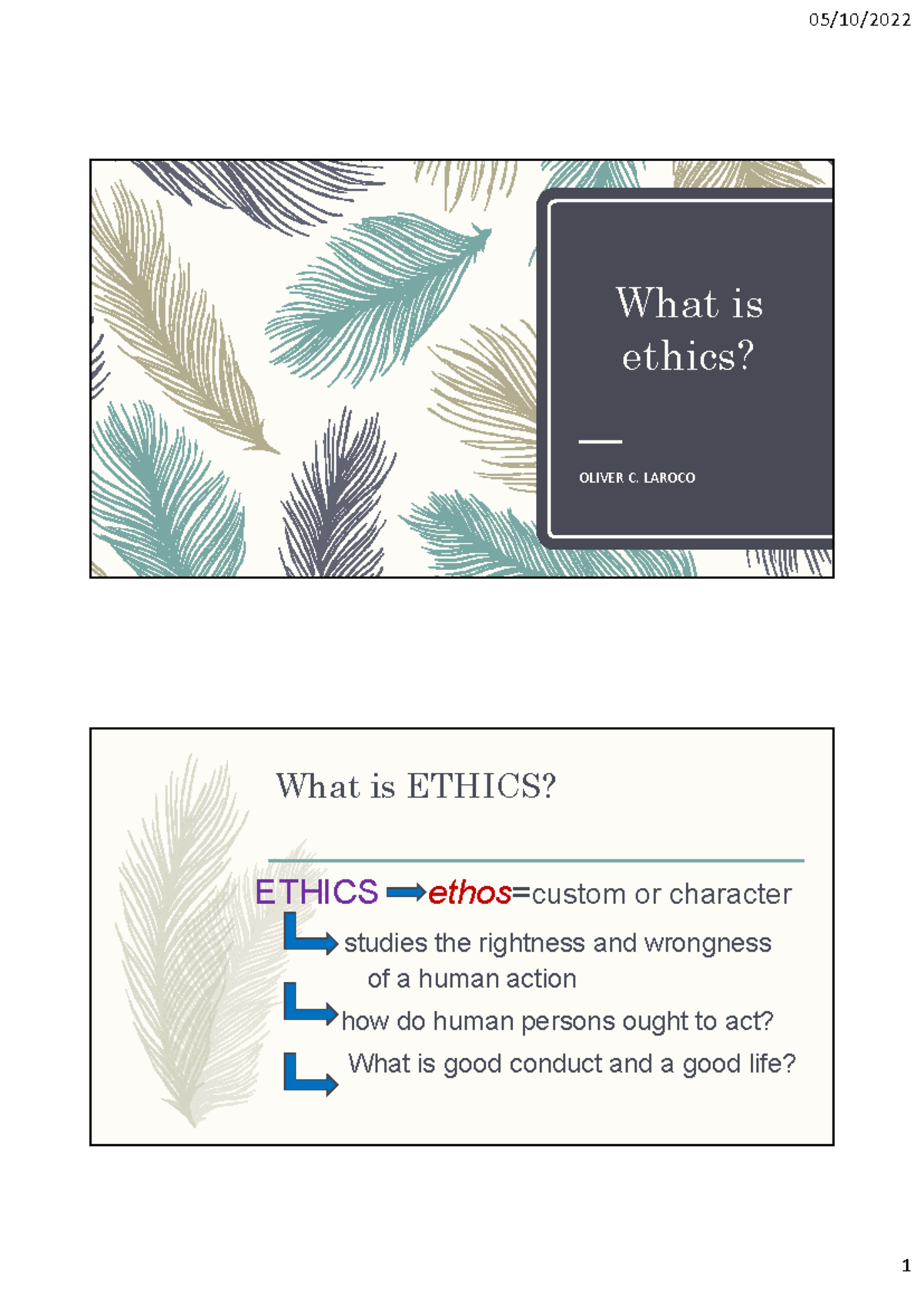 Ethics: Exploring Moral Standards and Dilemmas - Lesson 1 - Studocu