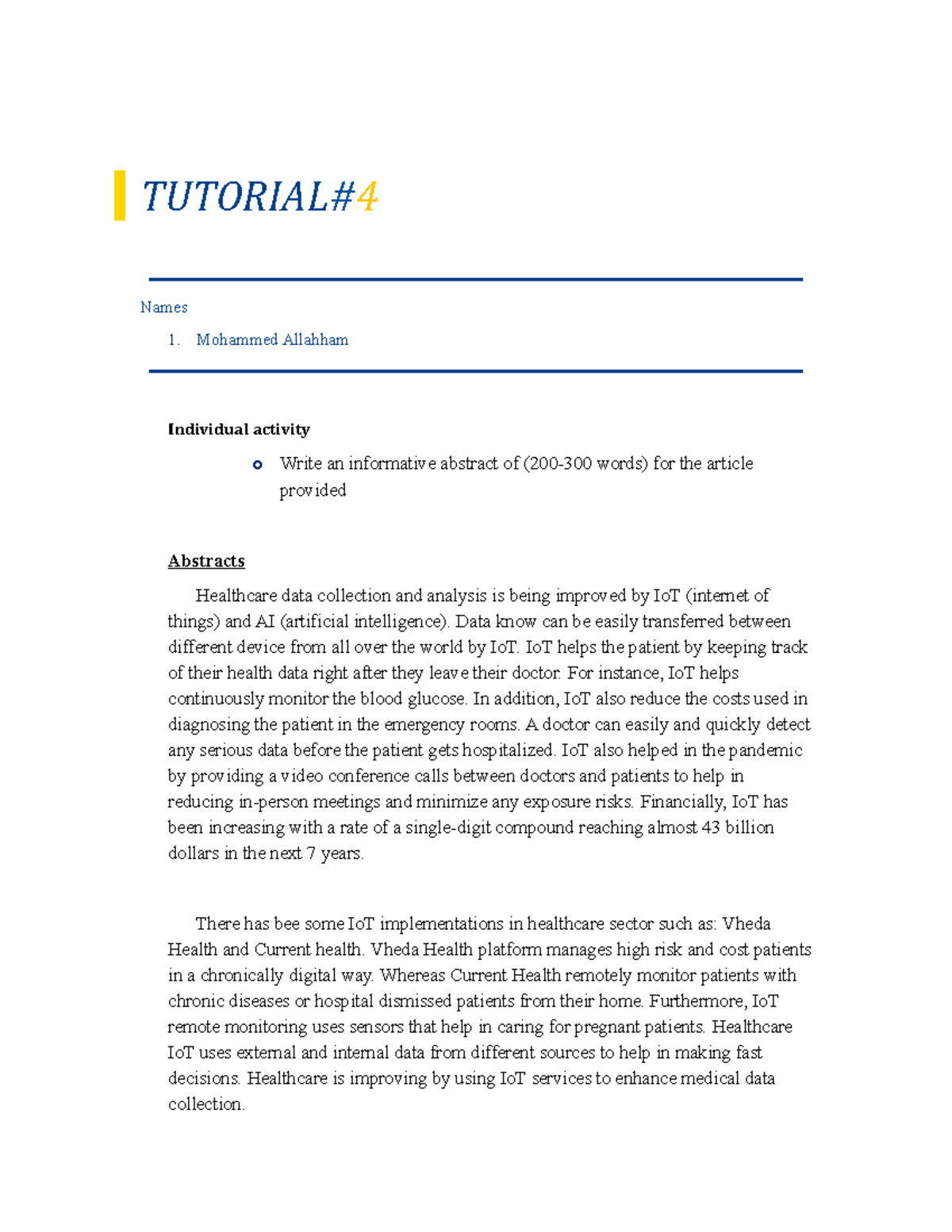 Tutorial 4-Instruction of encs 282 - TUTORIAL# 4 Names Mohammed ...