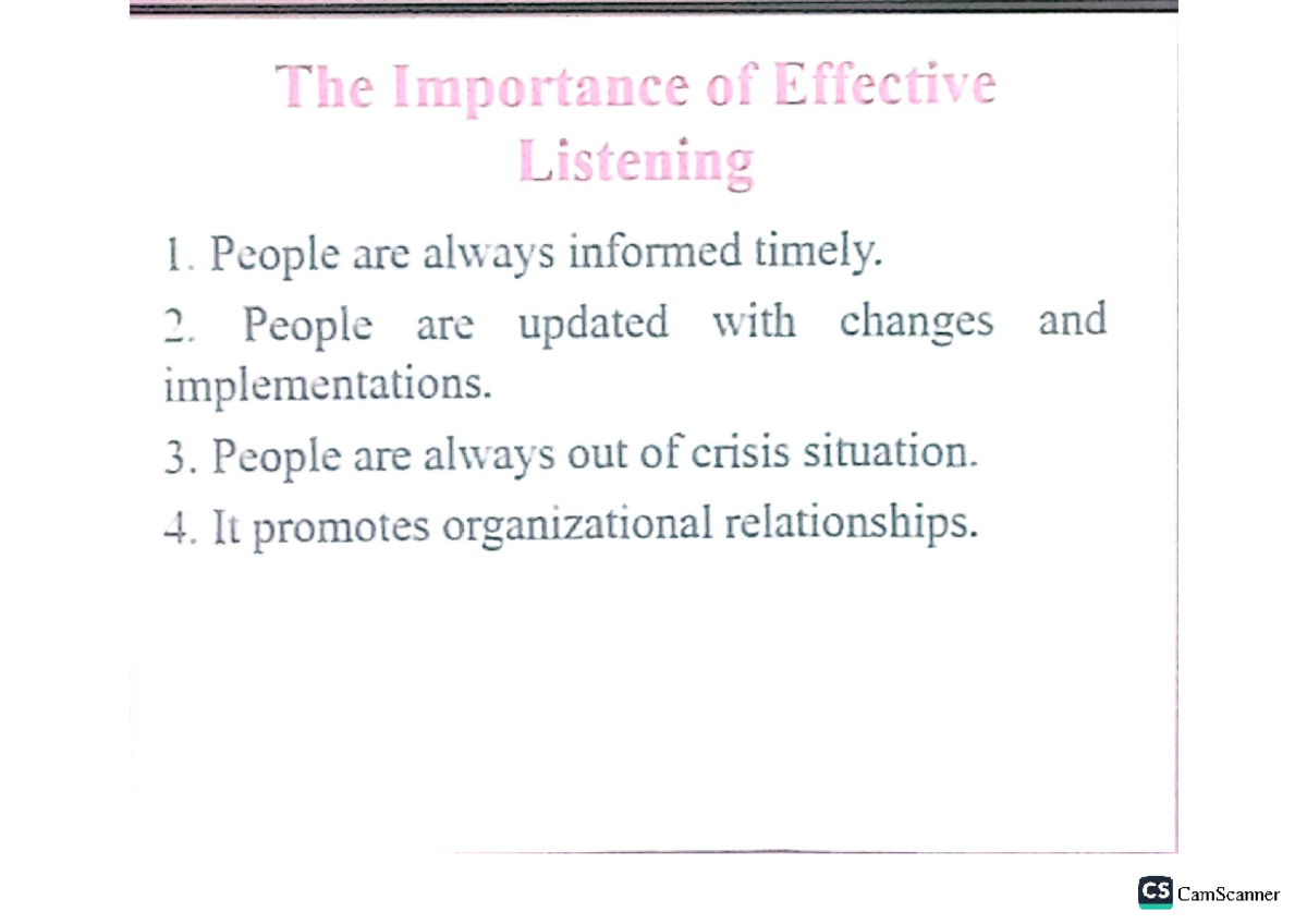 CS 101: The Importance of Effective Listening and Communication Skills ...