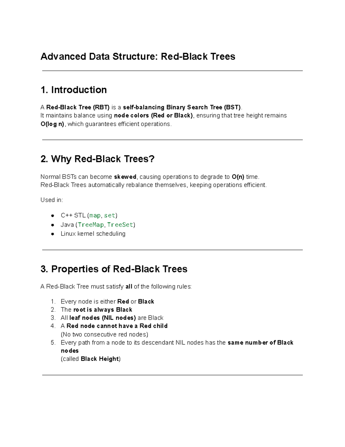 Advanced Data Structure: Trees Overview and Operations - Studocu