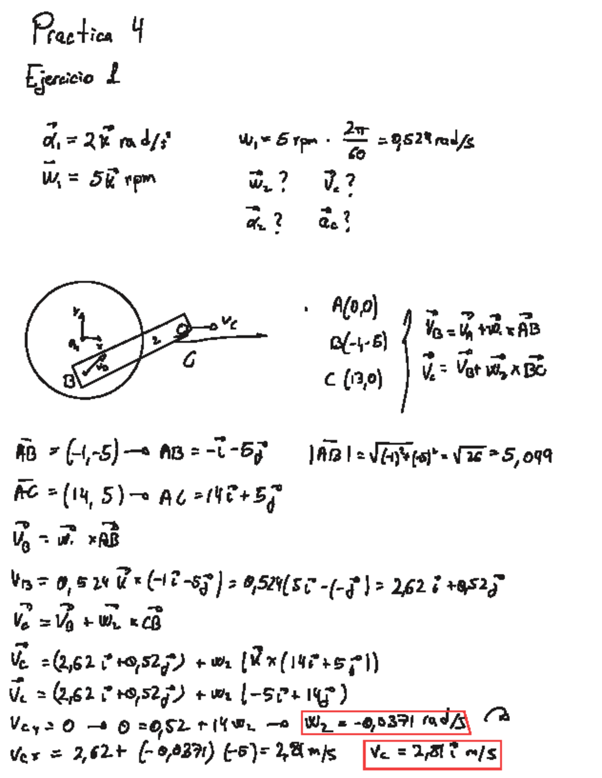 Práctica 4: Ejercicio Resuelto de Dinámica - Studocu