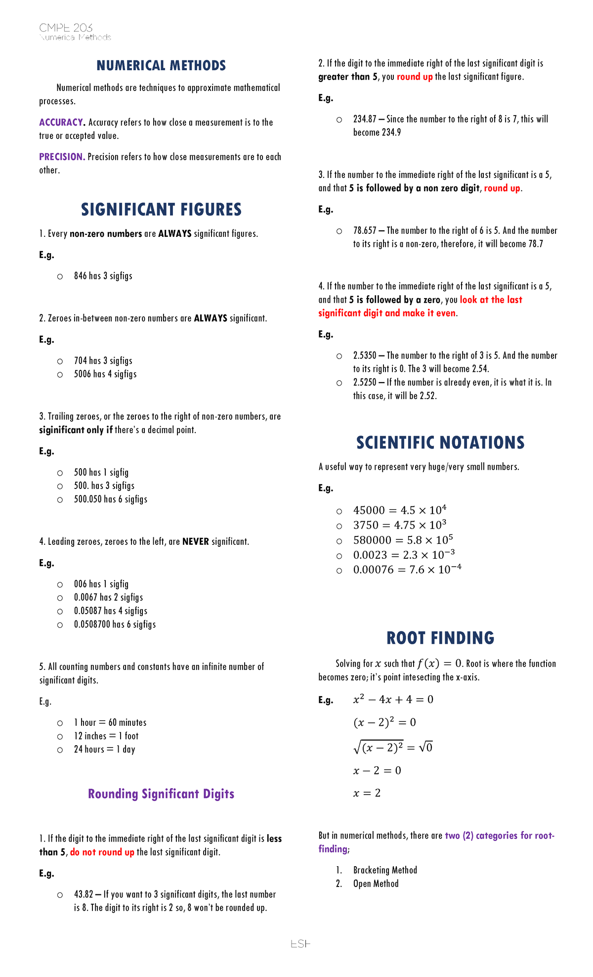 CMPE 203 Numerical Methods: Key Concepts and Techniques - Studocu